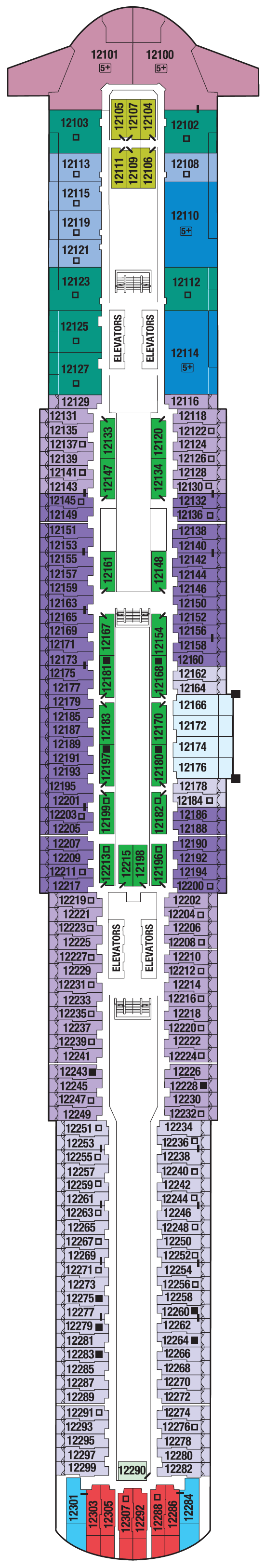 Celebrity Beyond Deck Plan | Celebrity Cruises | ROL Cruise | DECK TWO